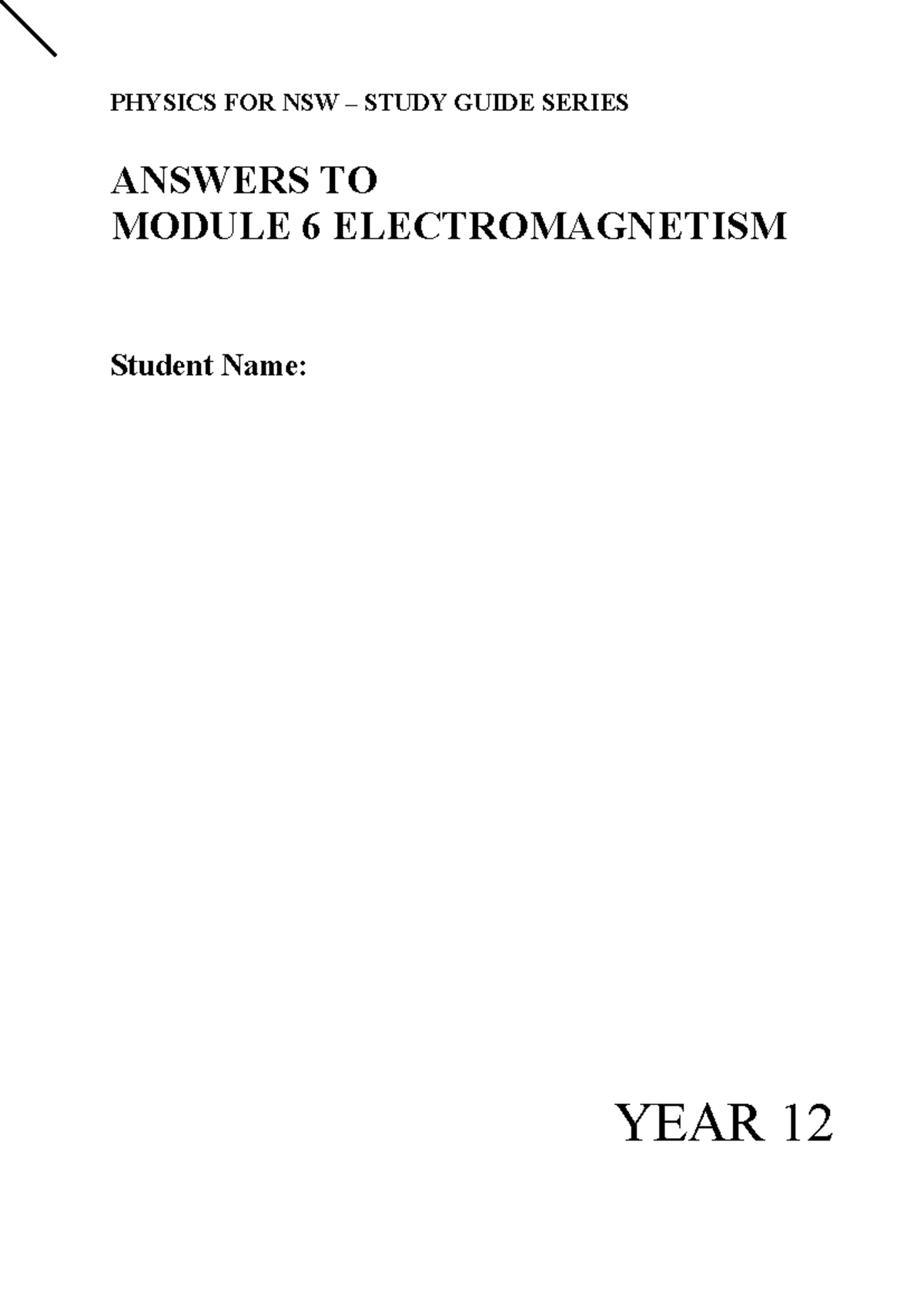 ER Notes Module 6 Electromagnetism Answers - PHYSICS FOR NSW – STUDY ...