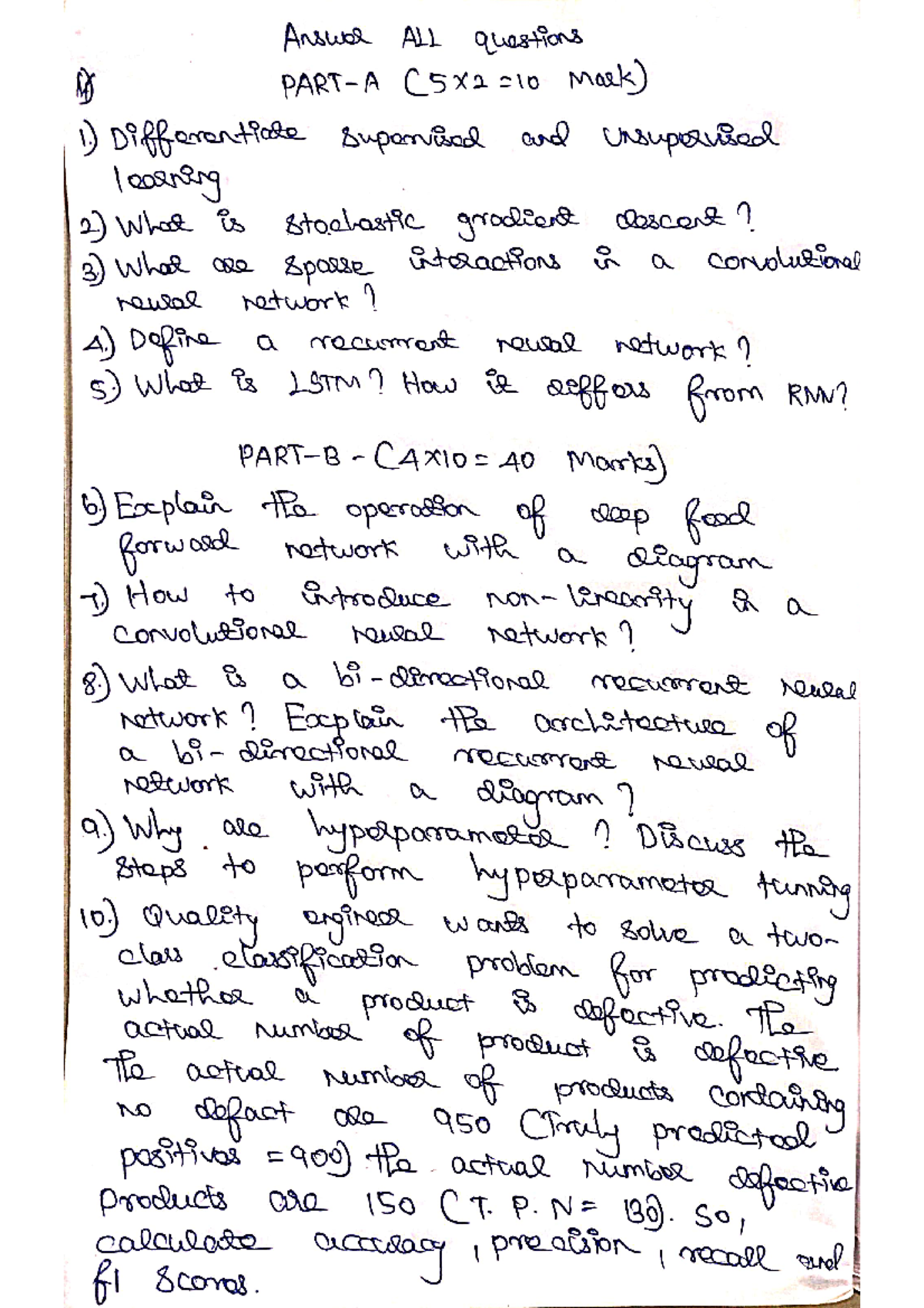 C4X10 Final Exam Review: Supervised vs. Unsupervised Learning & CNNs ...