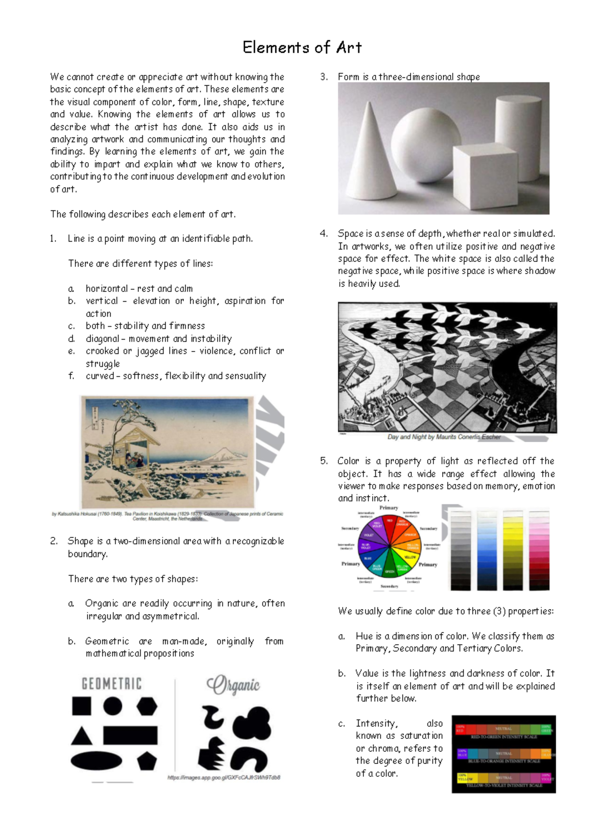 Chapter 4: Understanding Elements and Principles of Art - Studocu