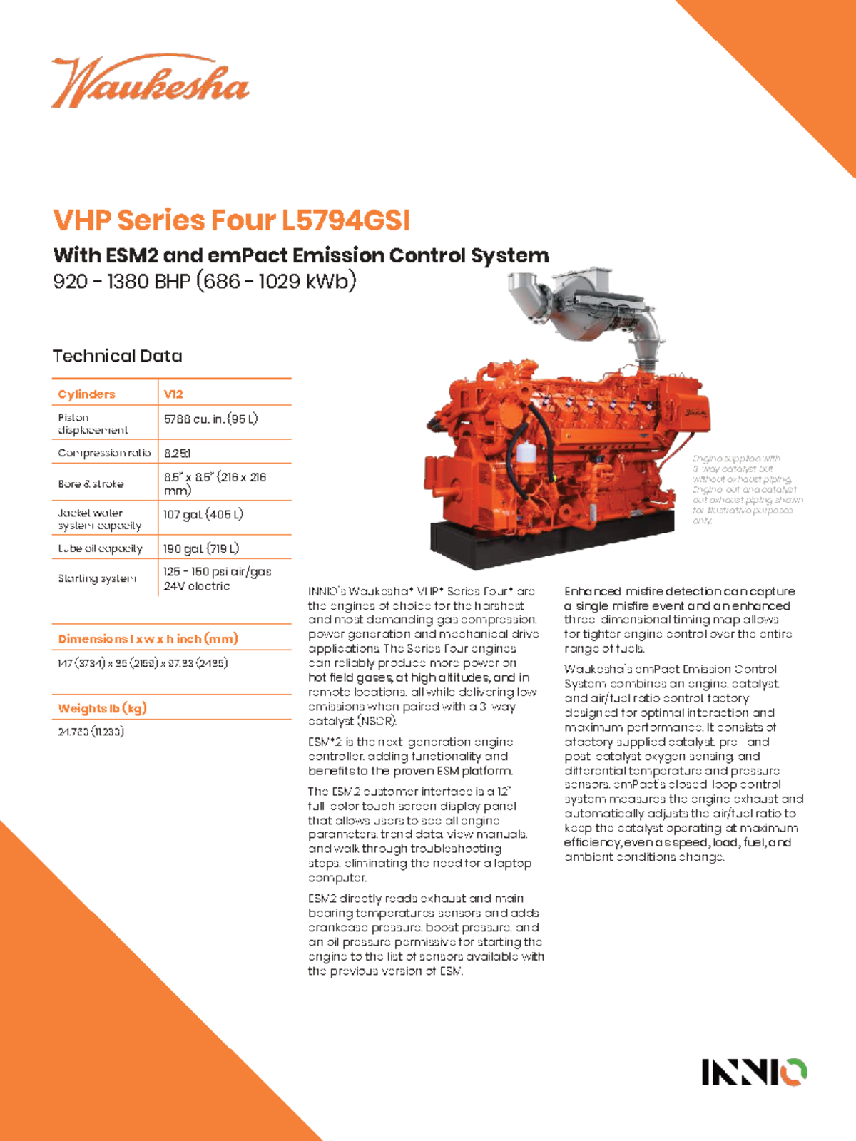 IWK 119012 VHP L5794GSI Technical Data & Emission Control System - Studocu