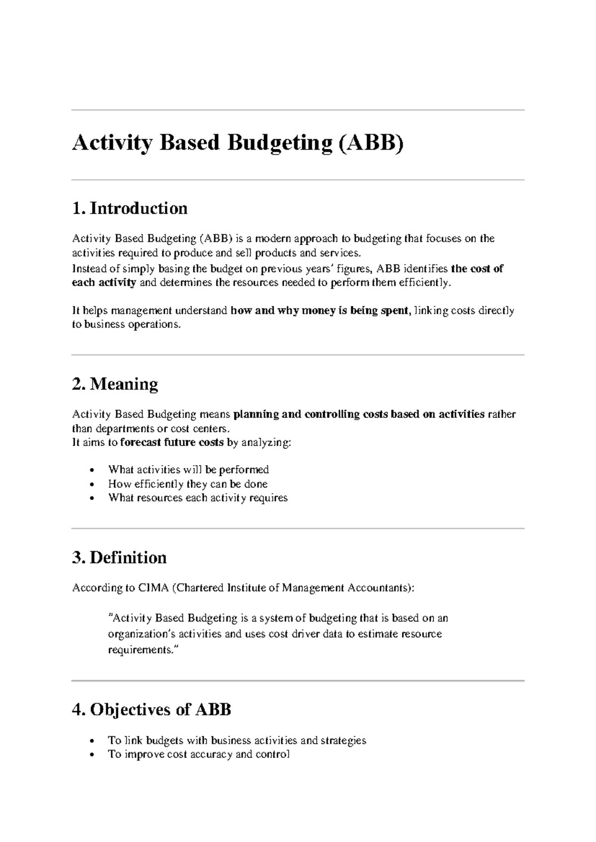 ABB - Activity Based Budgeting: A Modern Approach to Cost Management ...