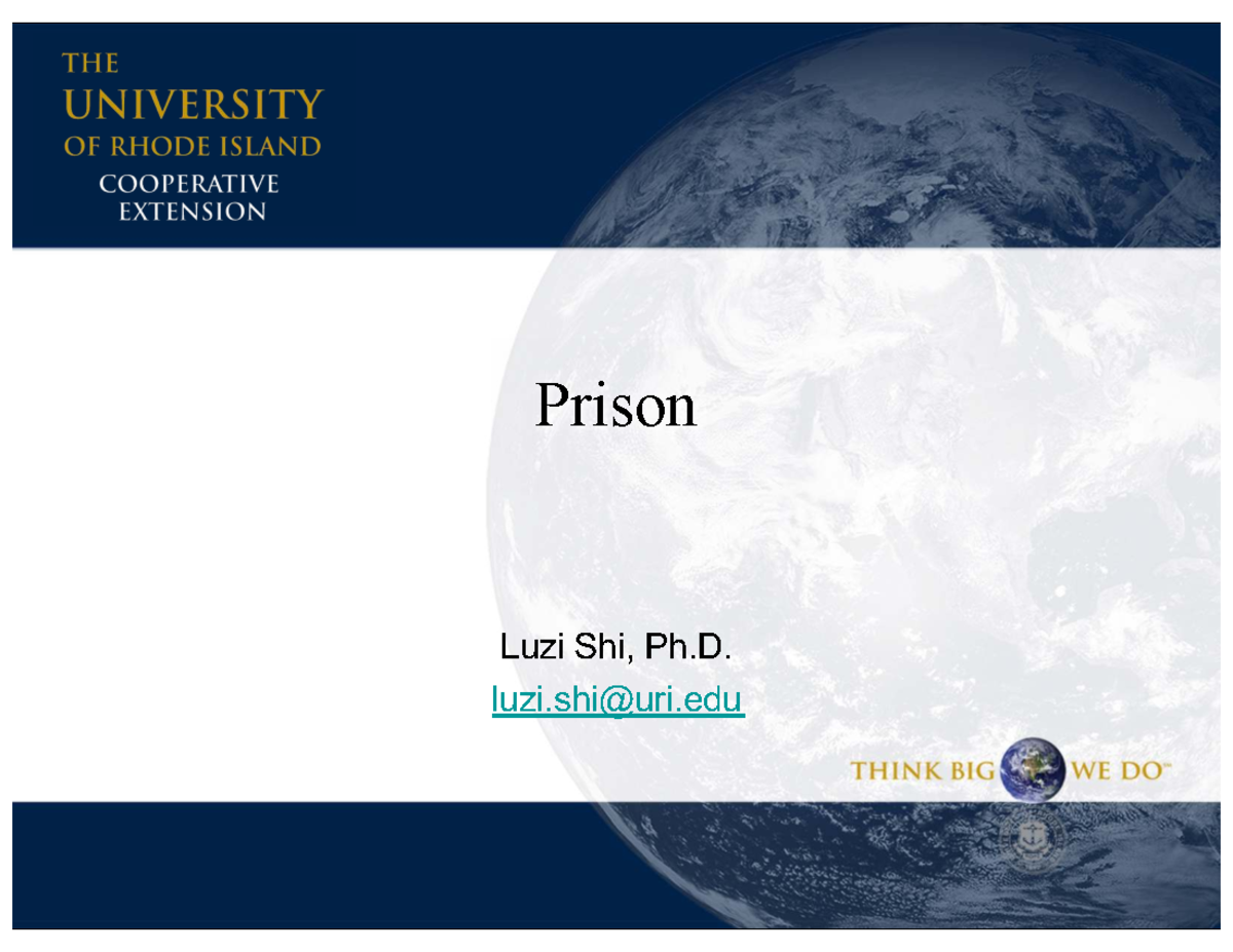 Prison Systems: Tech, Classification & Rehab Insights (BOP 101) - Studocu