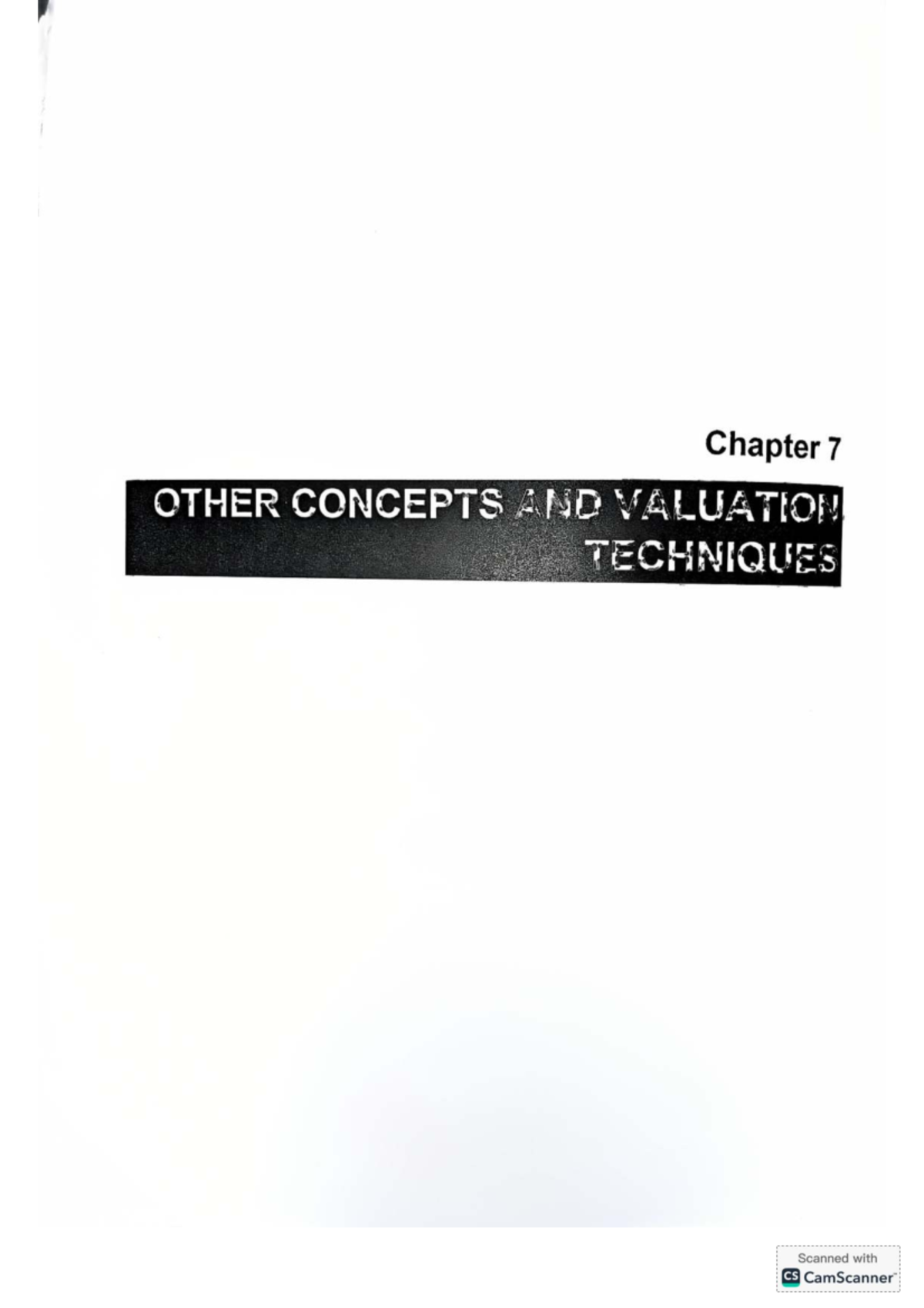 Chapter 7: Valuation Concepts and Techniques (CHAP-7) - Studocu
