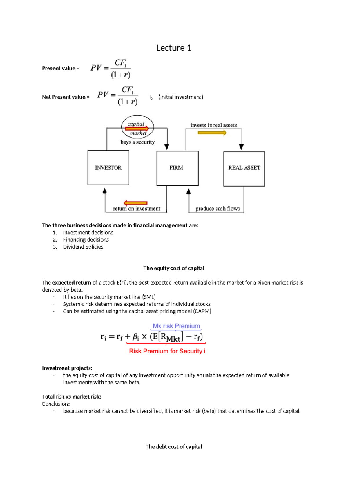 Lecture Notes: Financial Management Concepts (FIN 101) - Studocu