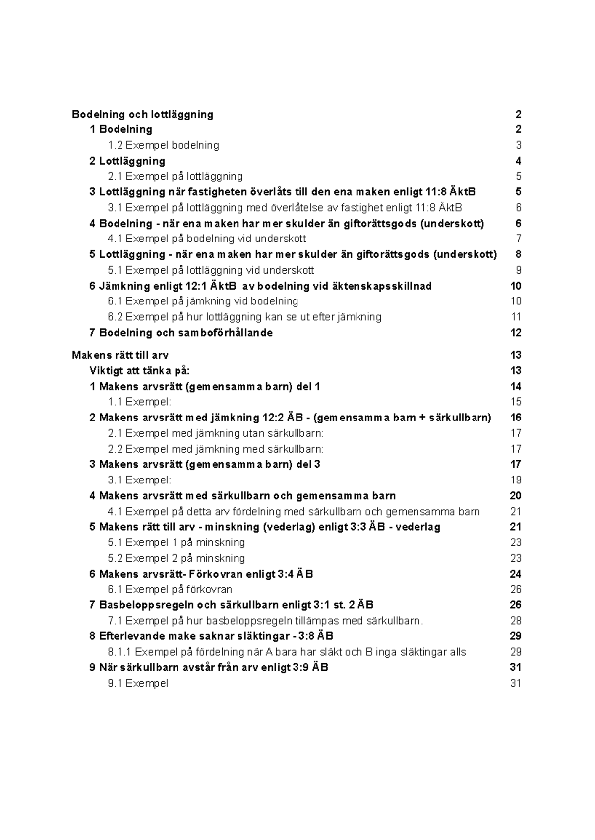 Lösningsschema - Familjerätt - SU - Studocu
