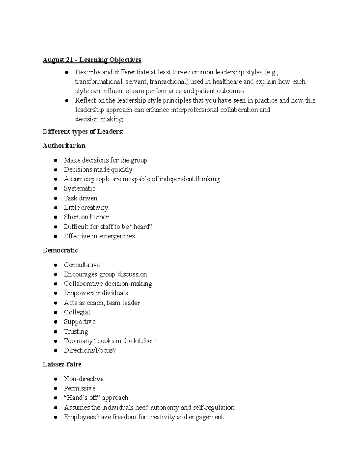 IDST136i 603 Midterm Study Guide: Leadership Styles & Team Dynamics ...