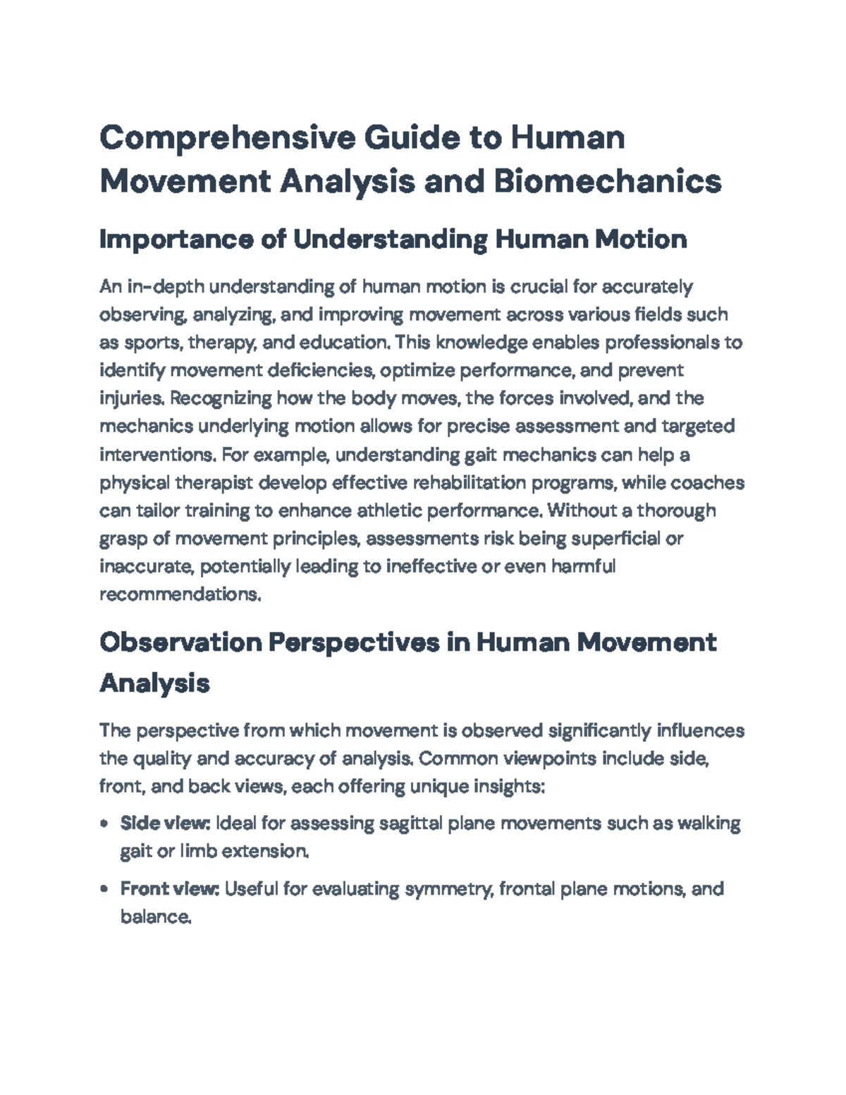 Comprehensive Guide to Movement Analysis & Biomechanics Techniques ...
