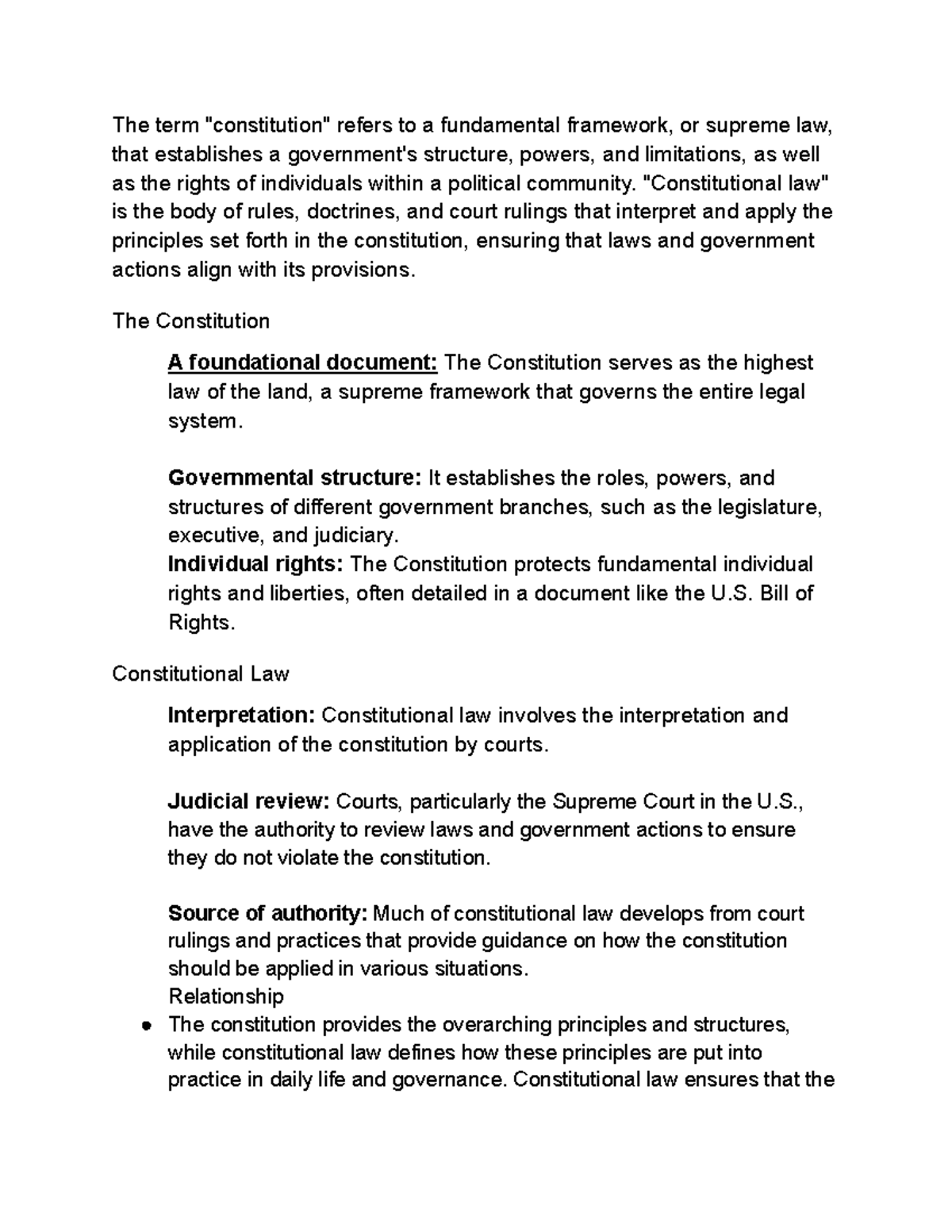 Constitutional Law Overview: Structure, Rights, and Interpretation ...