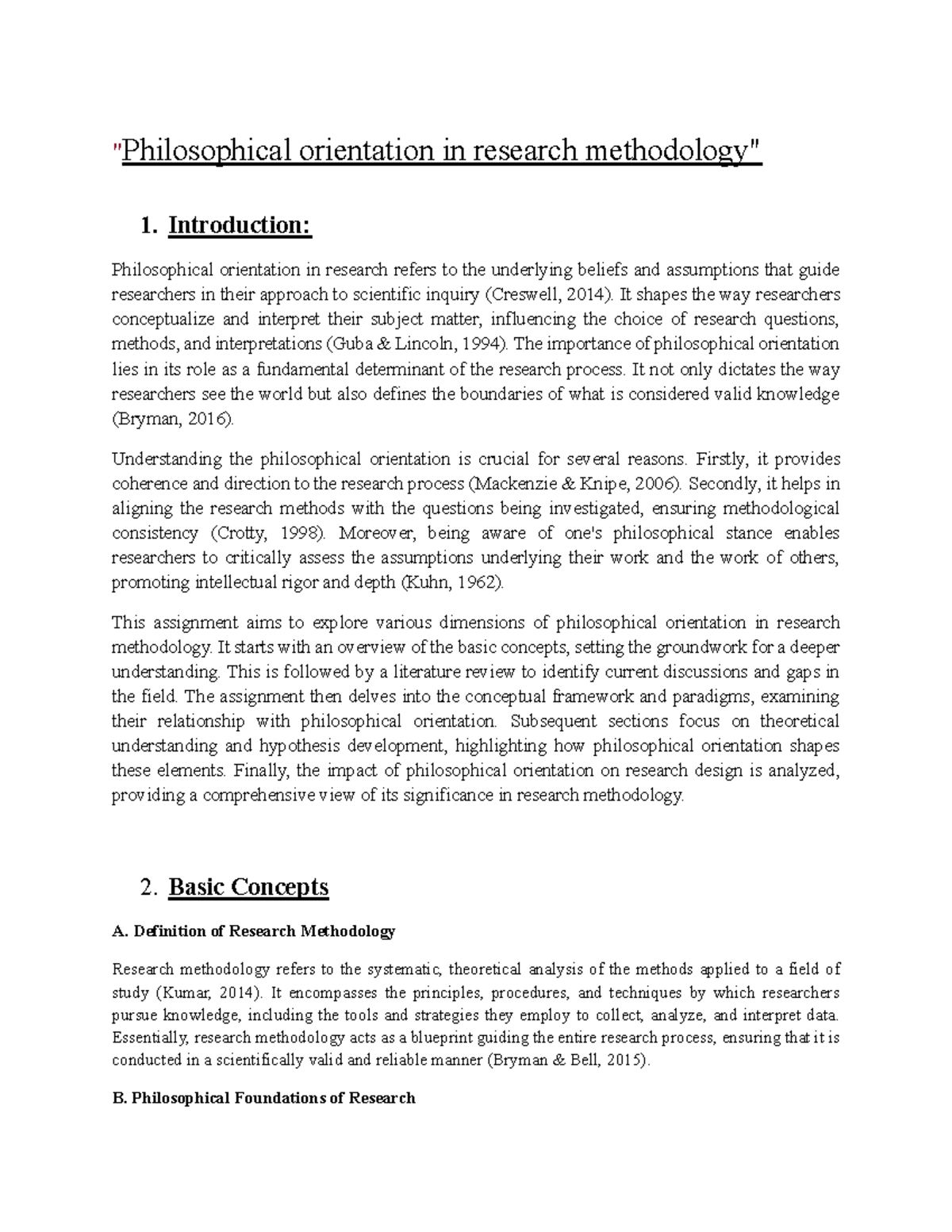Philosophical Orientation in Research Methodology: Key Insights and ...