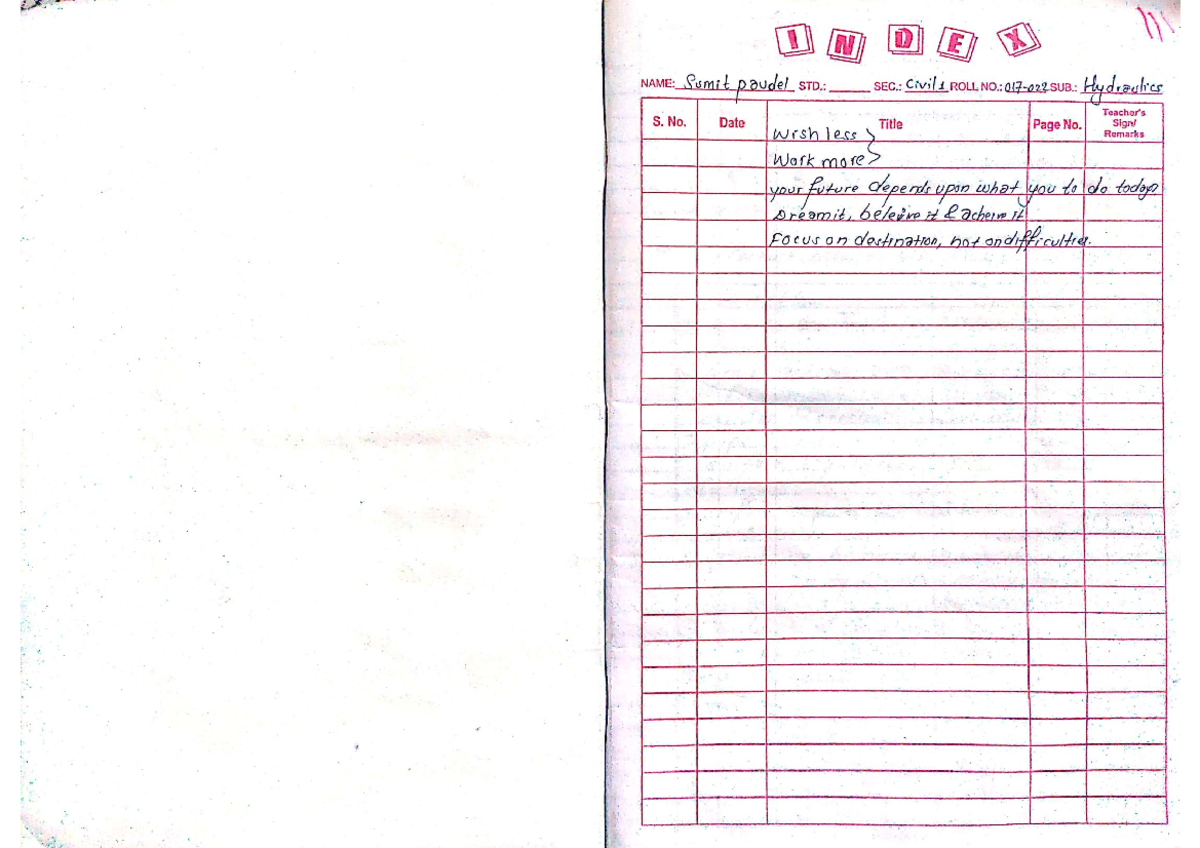 Hydraulics Lecture Notes by Sumit Paudel (NEC) - Civil 1 - Studocu