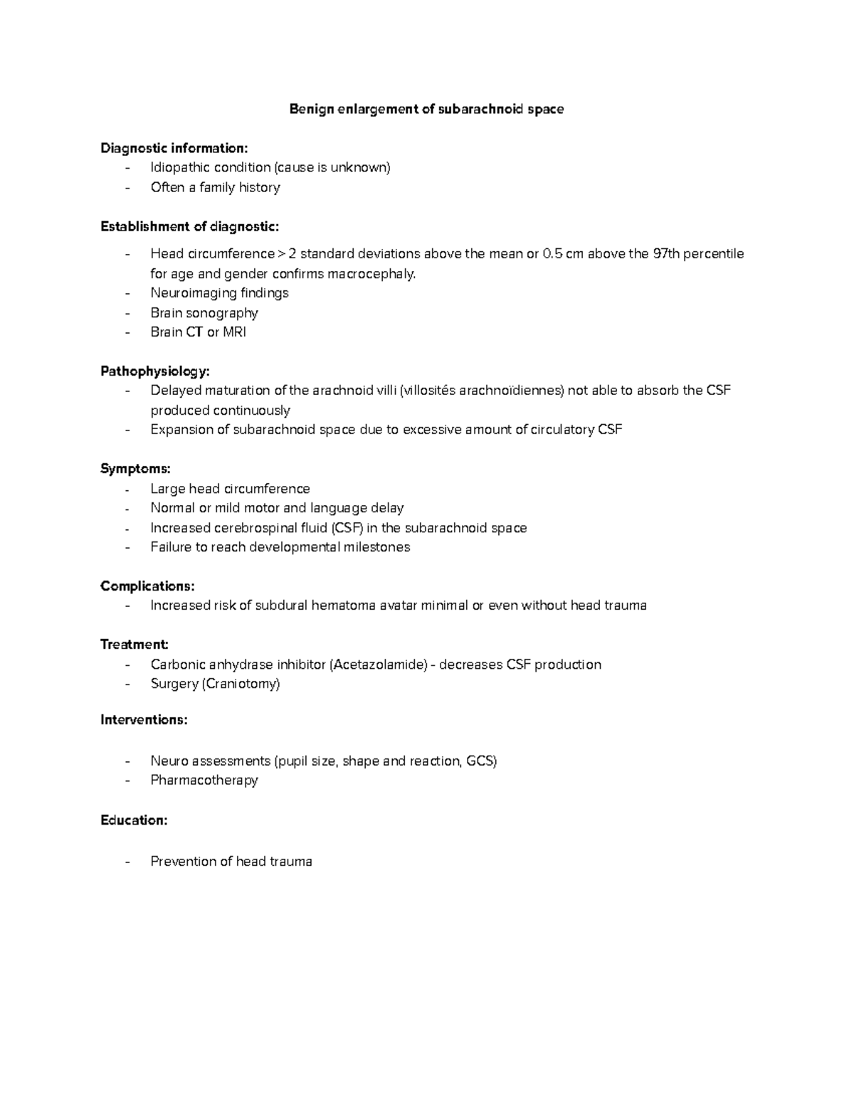 Benign enlargement of subarachnoid space - Benign enlargement of ...