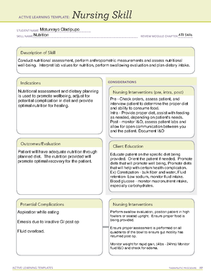 Physical Assessment of an adult Posttest - Skills Module 3 ...