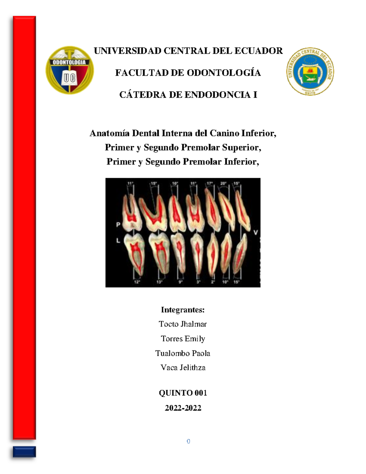 Anatomía Dental del Canino Inferior y Premolares (Endodoncia I) - Studocu