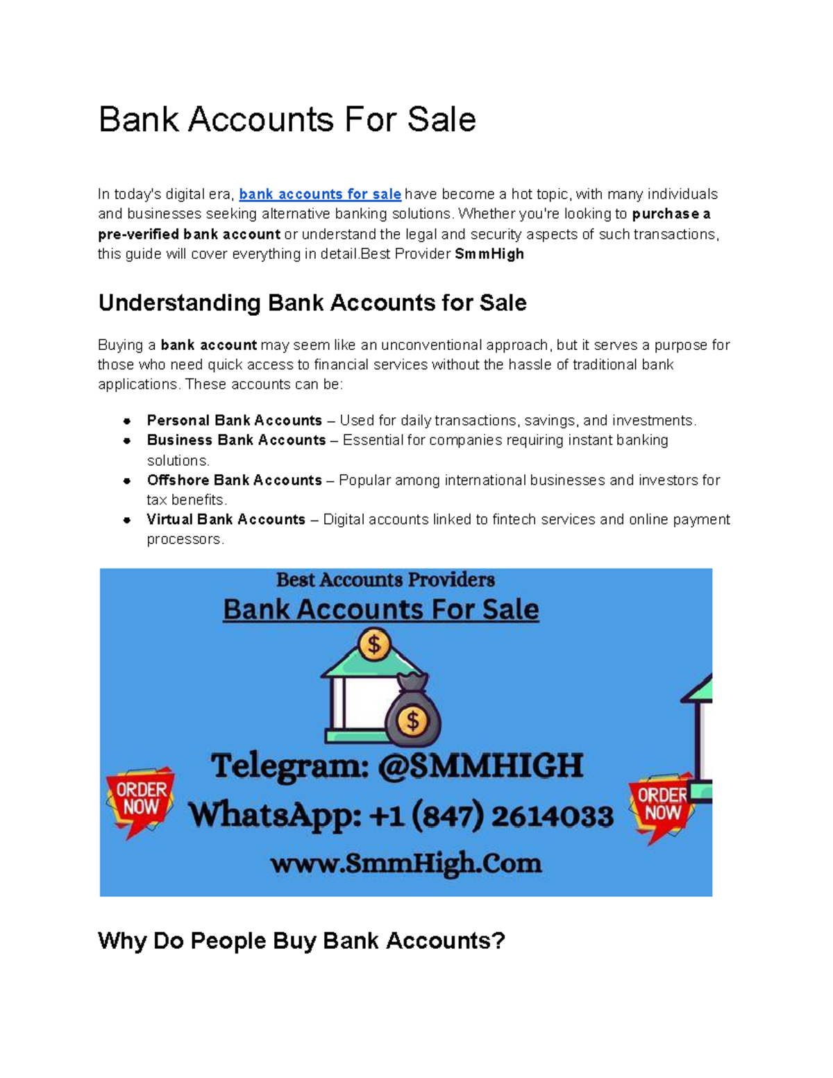 Bank Accounts for Sale: A Comprehensive Guide to Legal Transactions ...