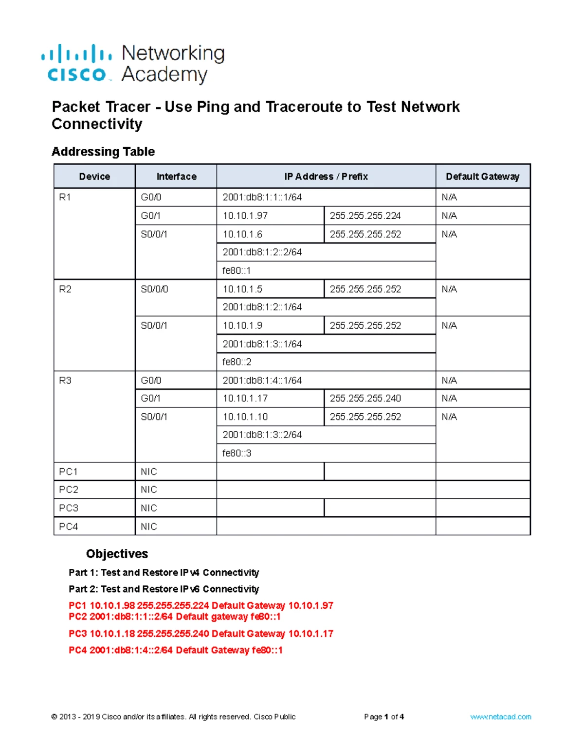 CCNA 1.5.7 Packet Tracer - Network Representation Answers - Studocu