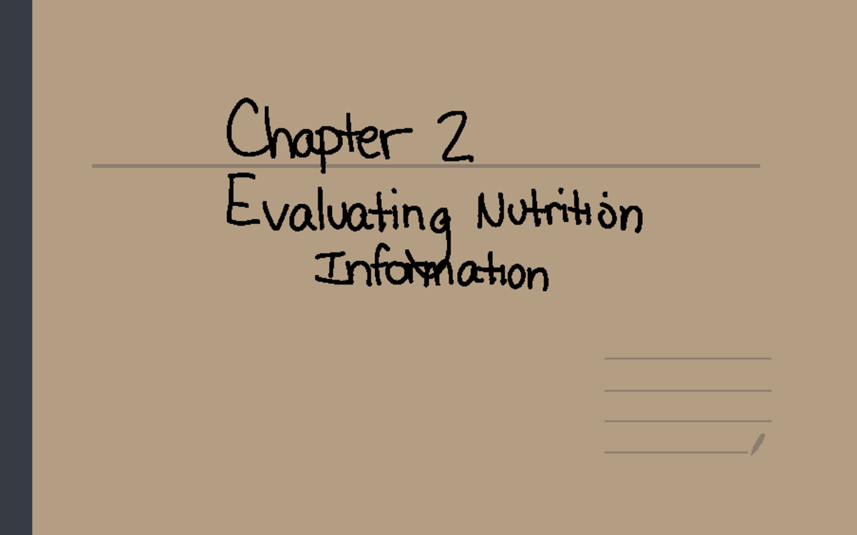 Module 2 - Analyzing and Evaluating Nutrition Information - Studocu
