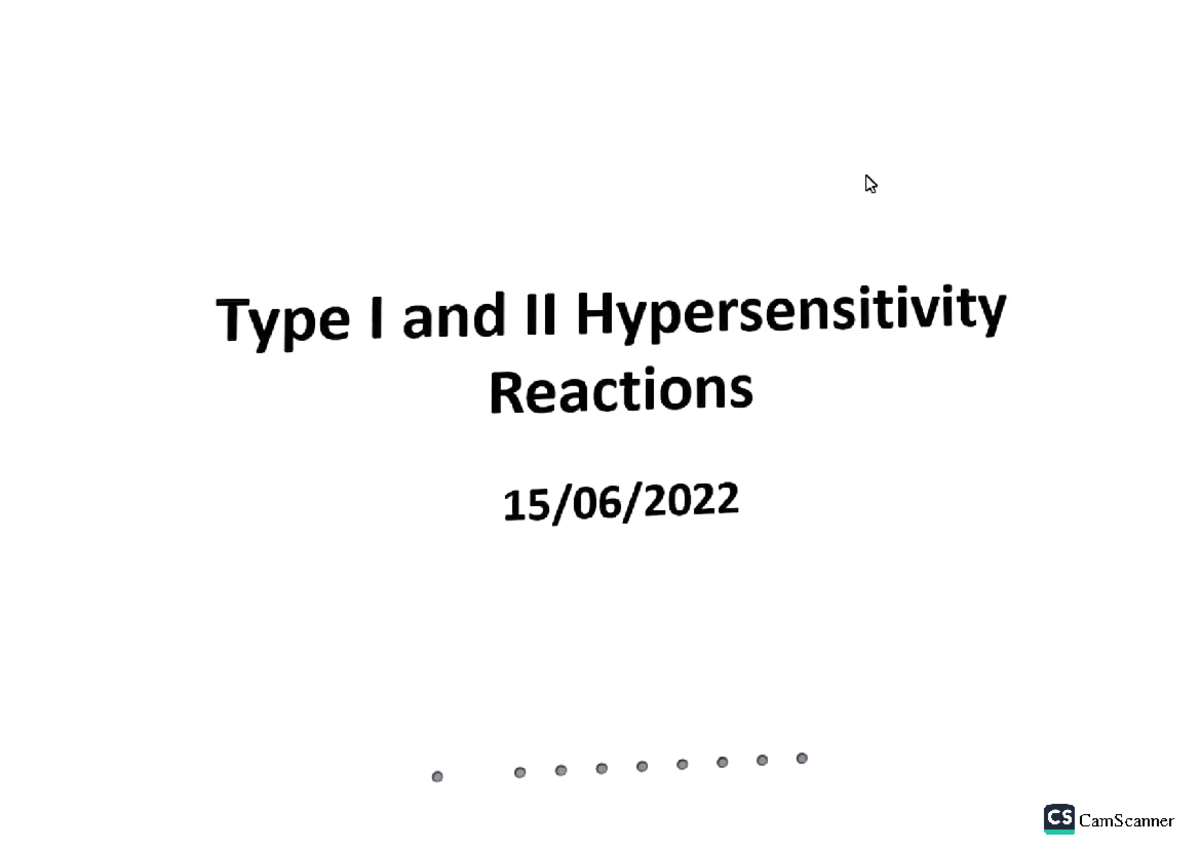 Type I II hypersensitivity reactions - 13 Type I and II ...