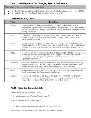 AP WORLD REVIEW UNIT 3 - Unit 3: Land-Based Empires C. 1450 - 1750 ...