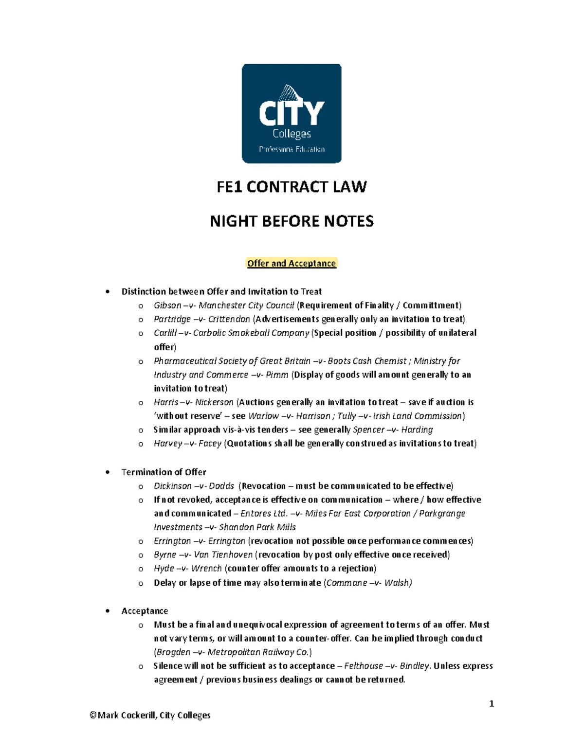 Fe1syllabus - Outline for FE1 topics - LAW SOCIETY OF IRELAND FINAL ...