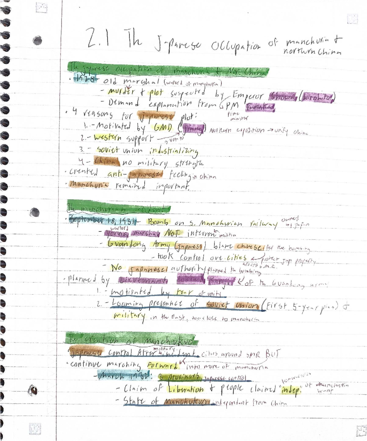 2.1 The Manchurian Incident: Japanese Occupation in Northern China (XYZ ...