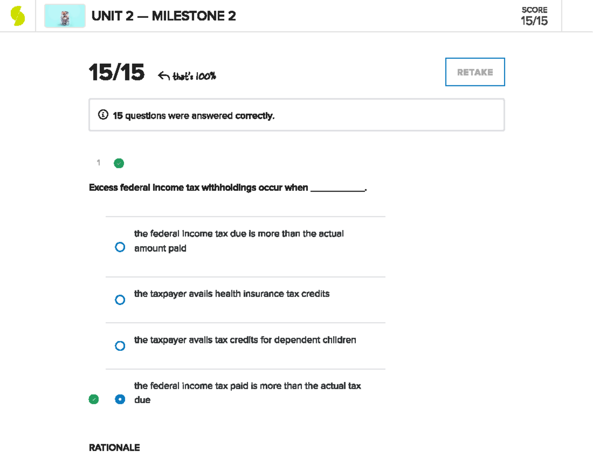 Personal Finance Unit 2: Milestone 2 Overview and Insights - Studocu