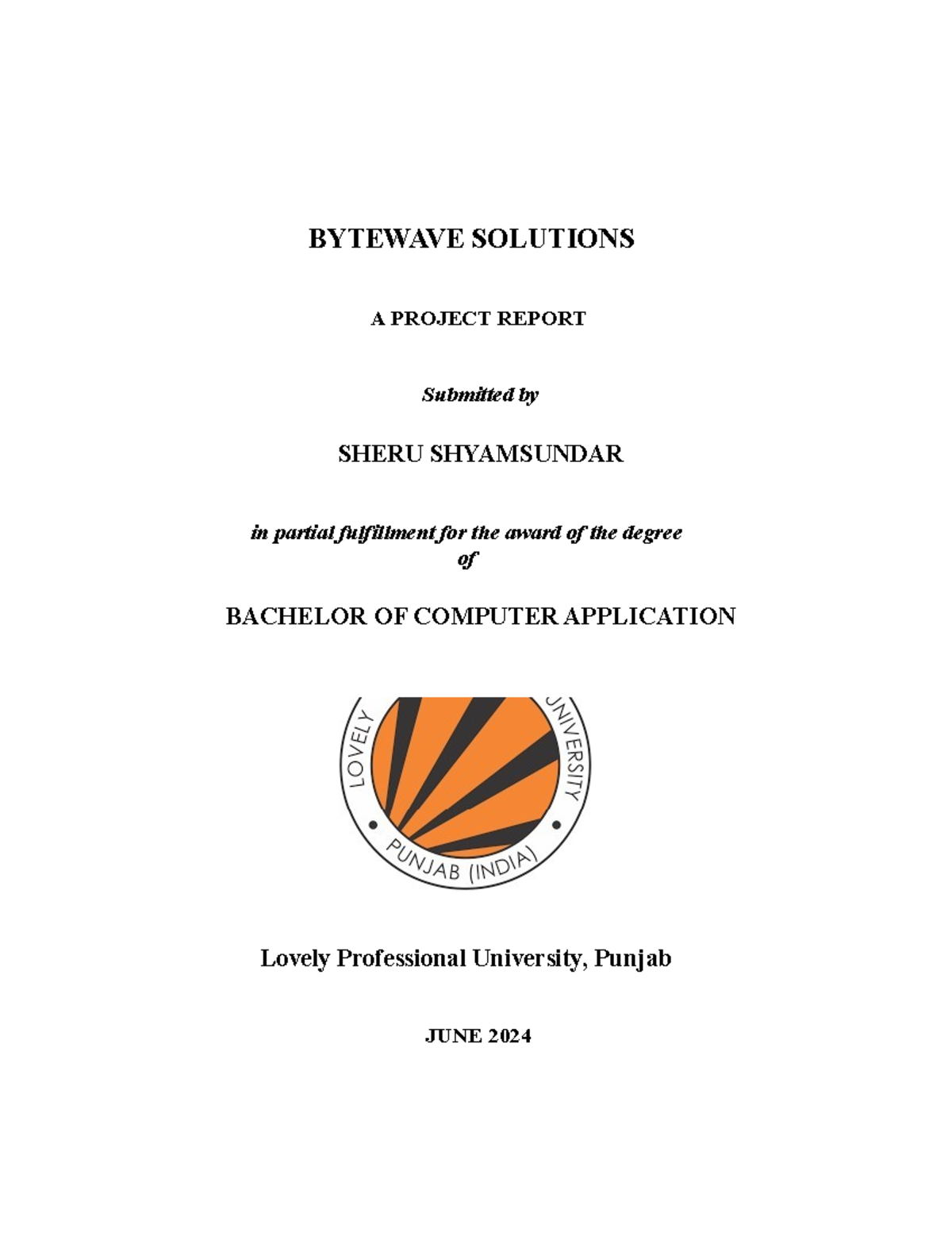 CSE326 Project Report: ByteWave Solutions Overview and Features - Studocu
