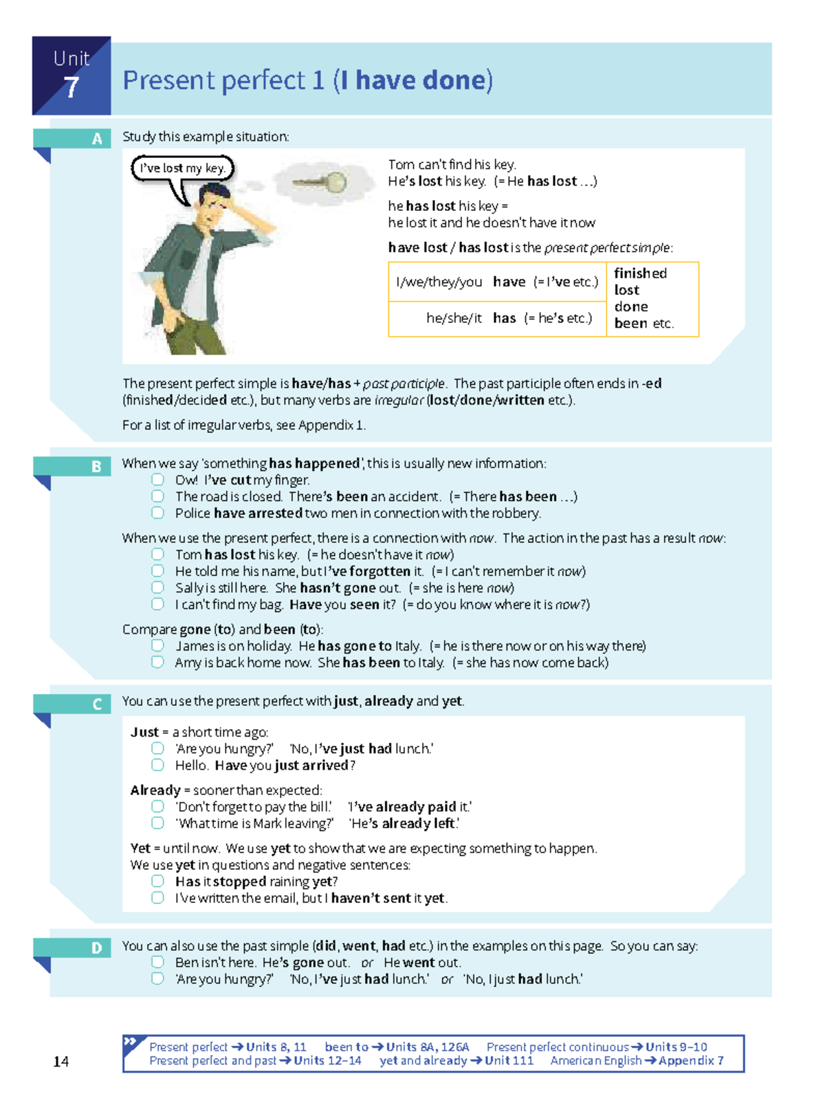 Ingles - Present Perfect Study Notes (Unit 7) - Studocu