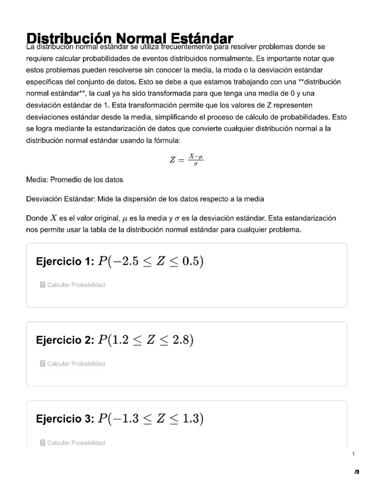 Distribución Normal estandar - Distribución Normal Estándar La ...