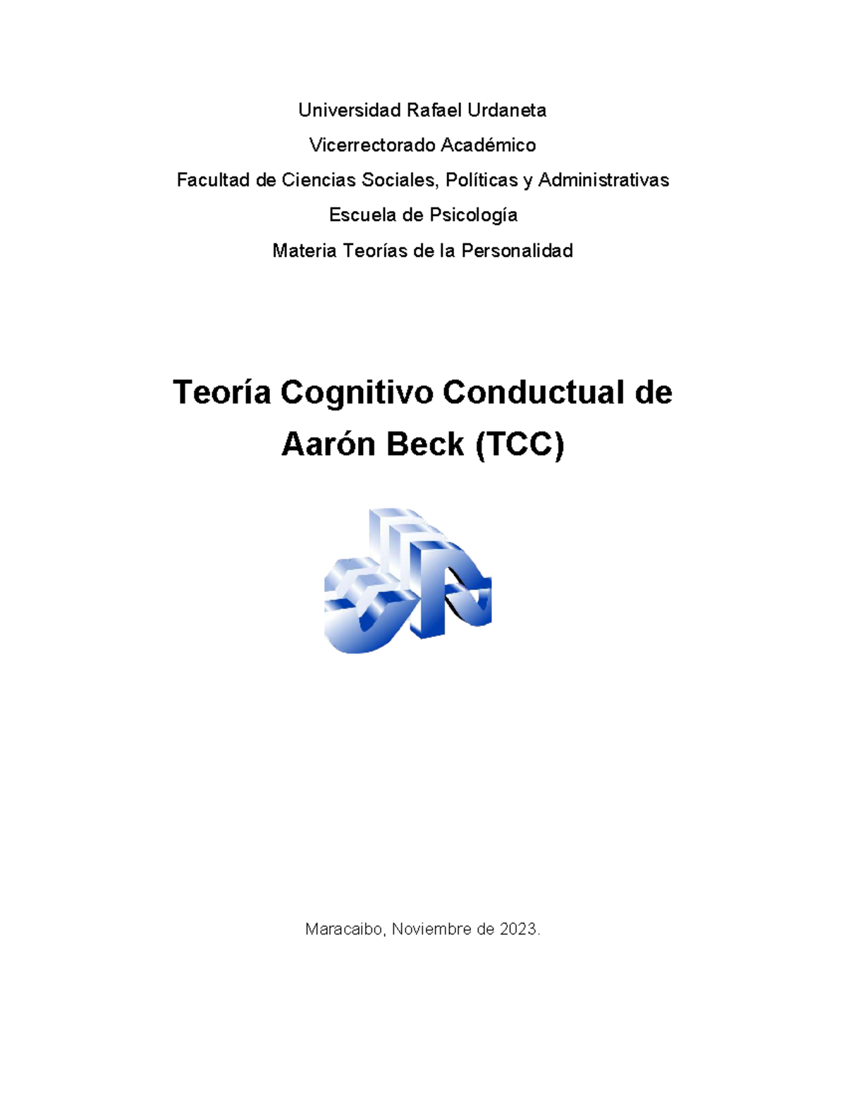 Biografía de Aarón Beck y su Teoría Cognitivo Conductual (TCC) - Studocu