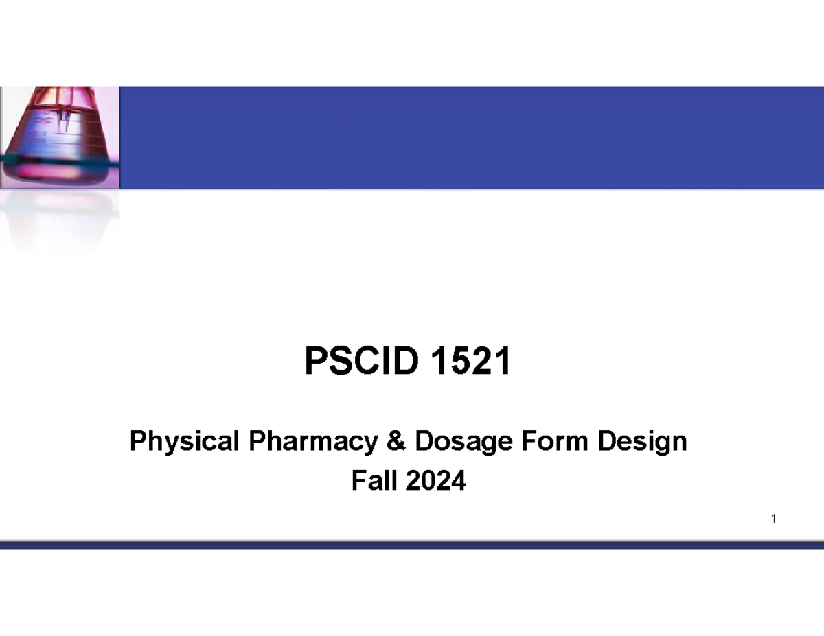 PSCID 1533 Introductory Biopharmaceutics & Pharmacokinetics Notes - Studocu