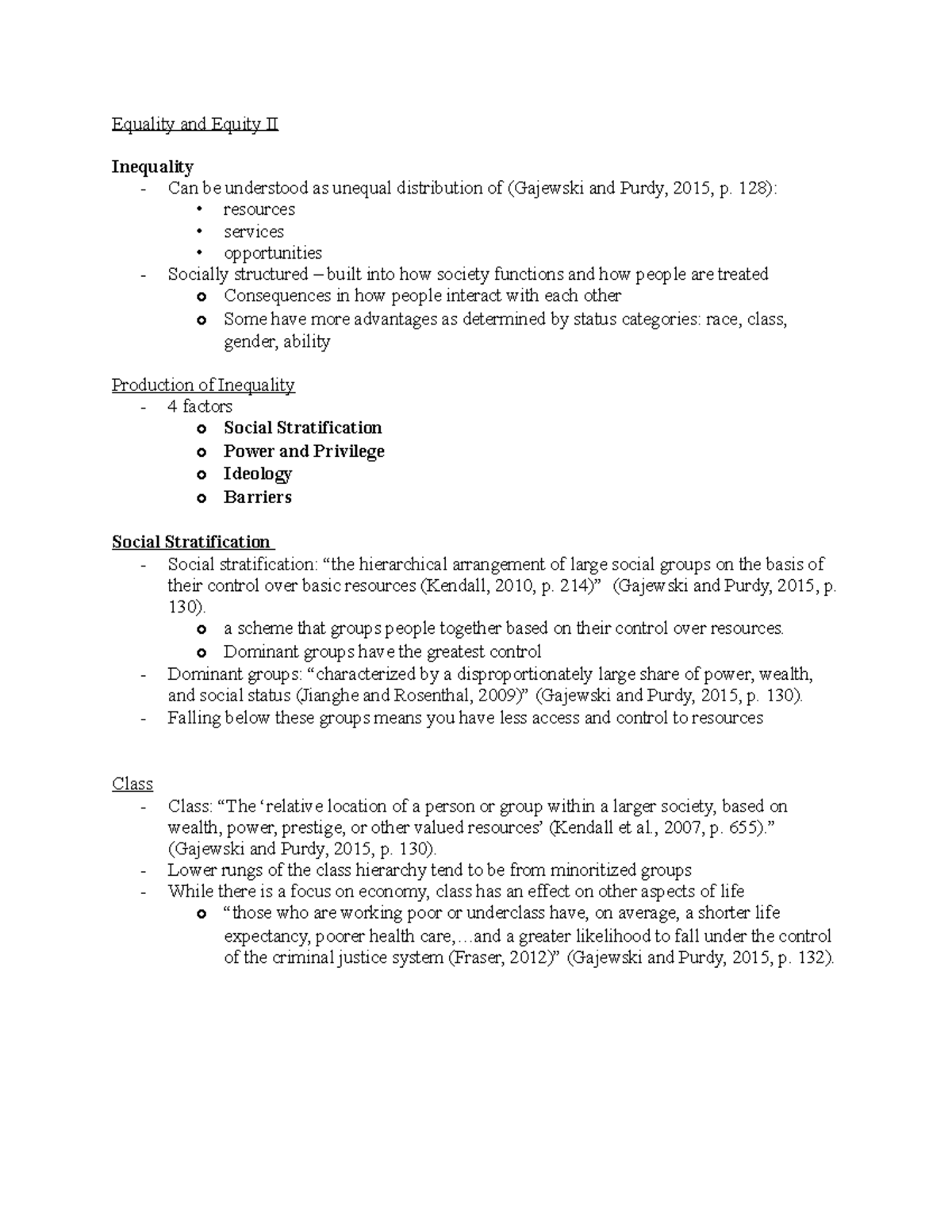 Understanding Inequality and Class Dynamics II - SOC 204 Final Exam ...