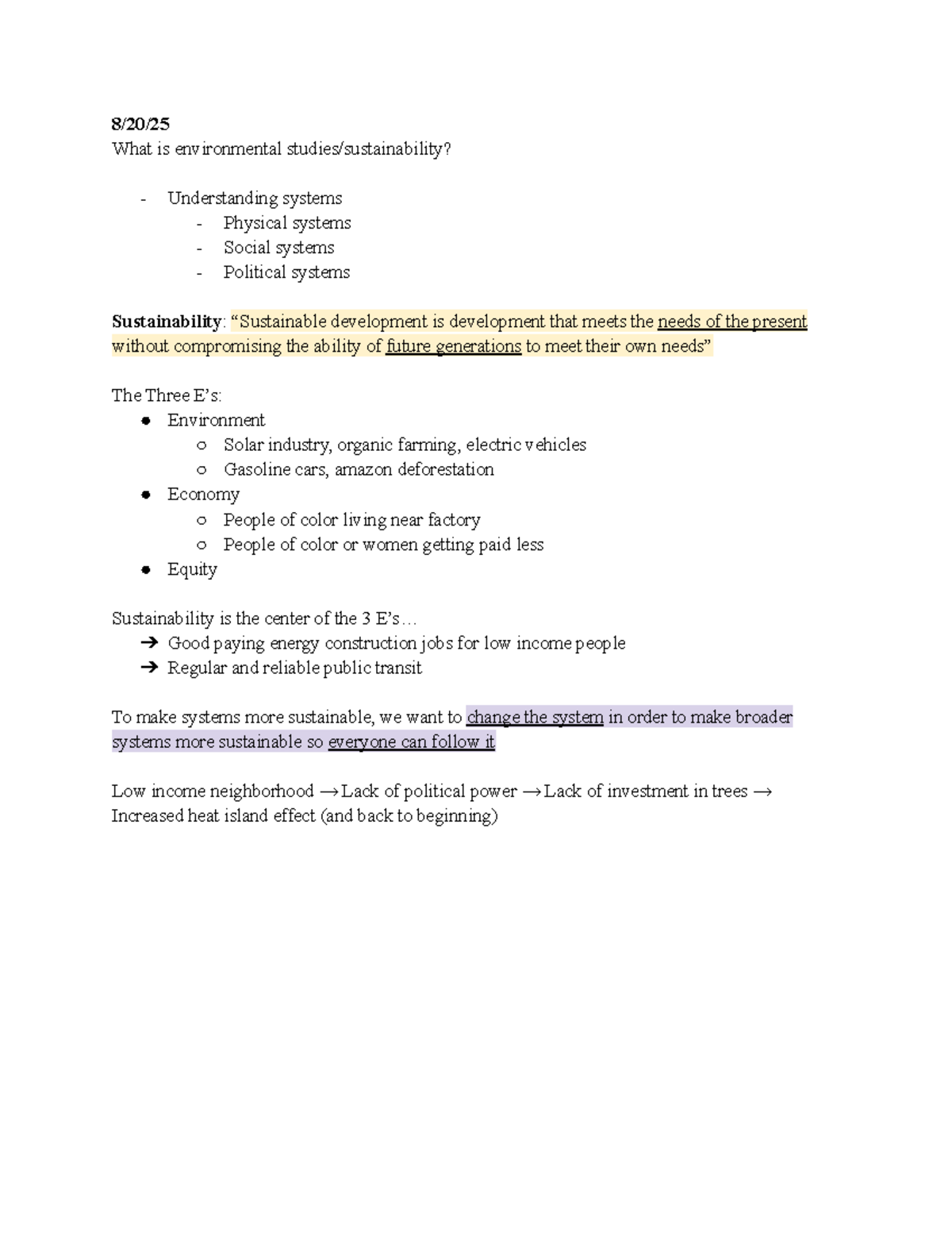 Envi 201 - Lecture Notes on Environmental Systems and Sustainability ...