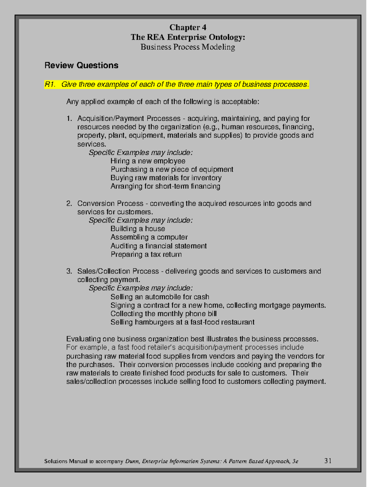 Chap004 - Business Process Modeling and REA Ontology Overview - Studocu