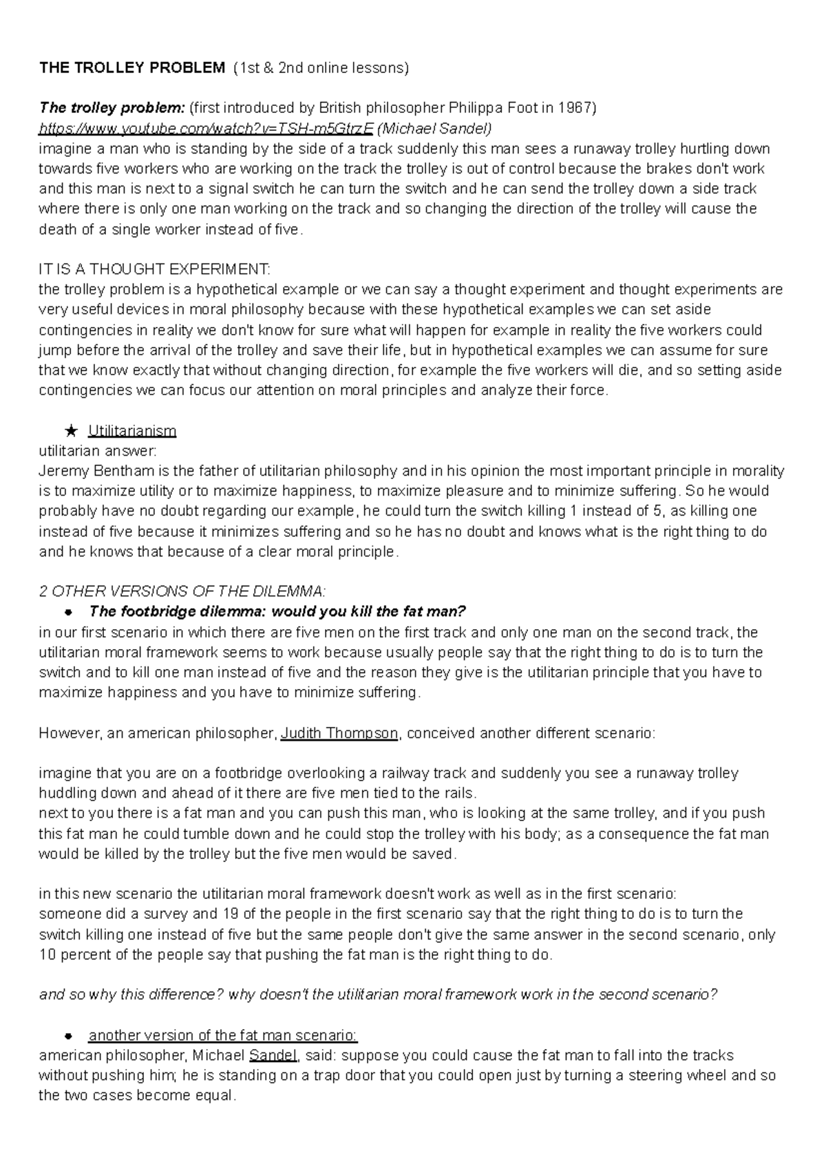 PHIL 101: The Trolley Problem - A Moral Dilemma Explored - Studocu