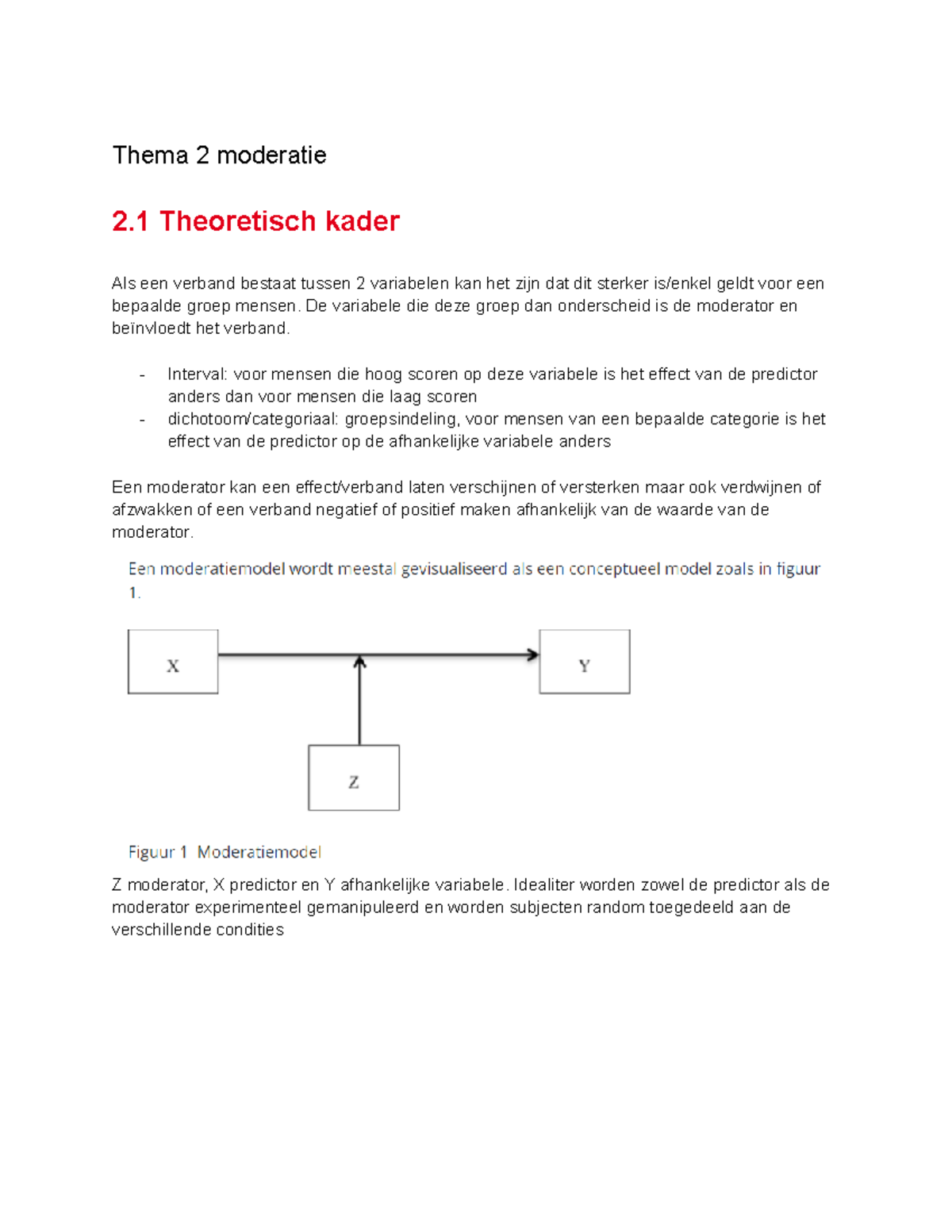 Thema 2: Longitudinaal Onderzoek en Moderatie Analyse Techniques ...