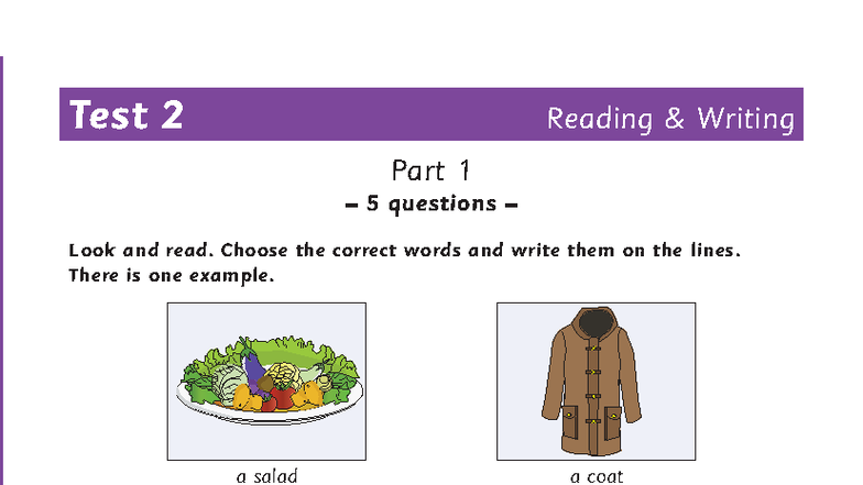 Mock Test 2 - Movers Reading & Writing Part 1-6 (Cambridge) - Studocu