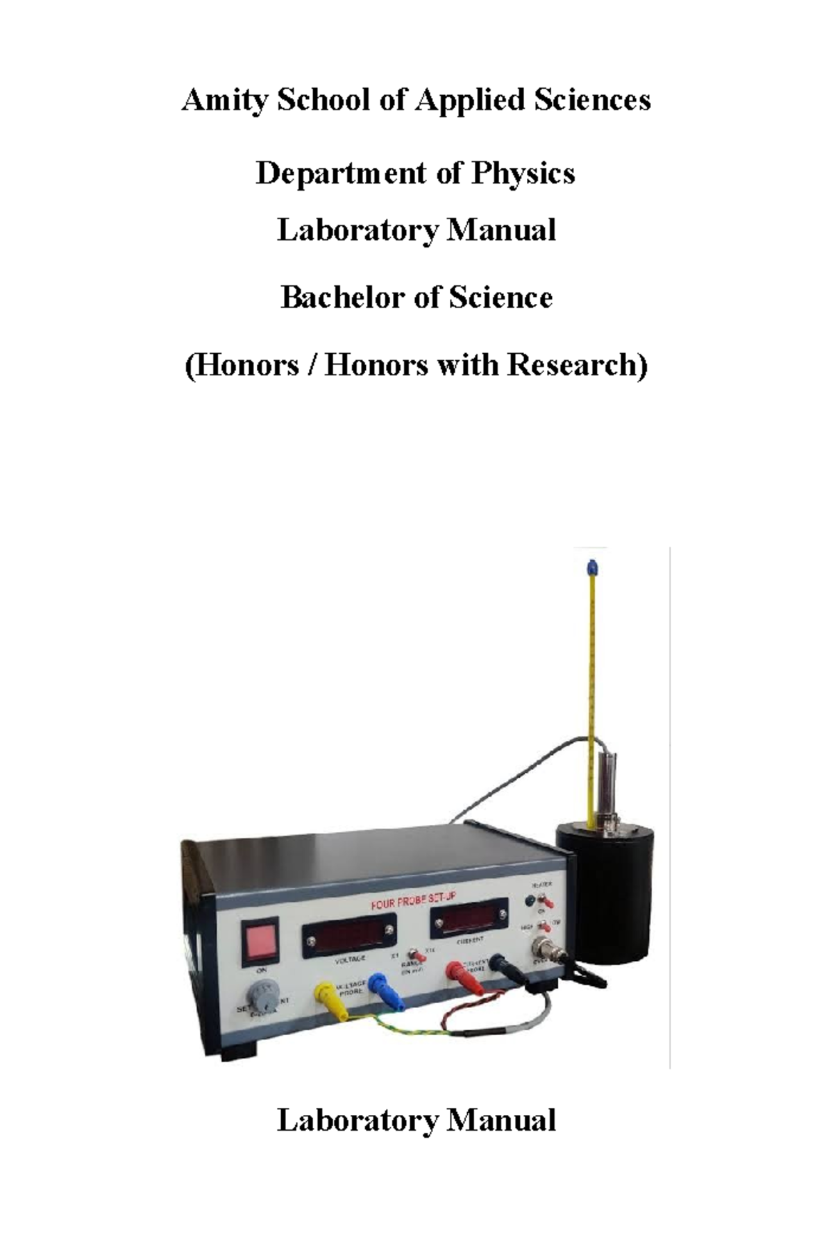 BSC Physics Lab Manual: DPHY2503 Semester 5 Experiments Overview - Studocu