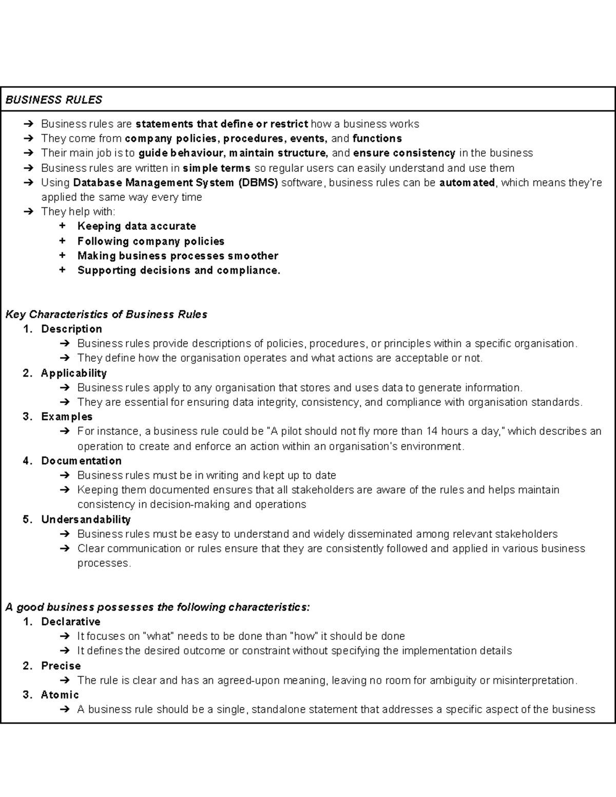BUSINESS RULES & DATA MODELLING: Week 2 Lecture Notes - Studocu