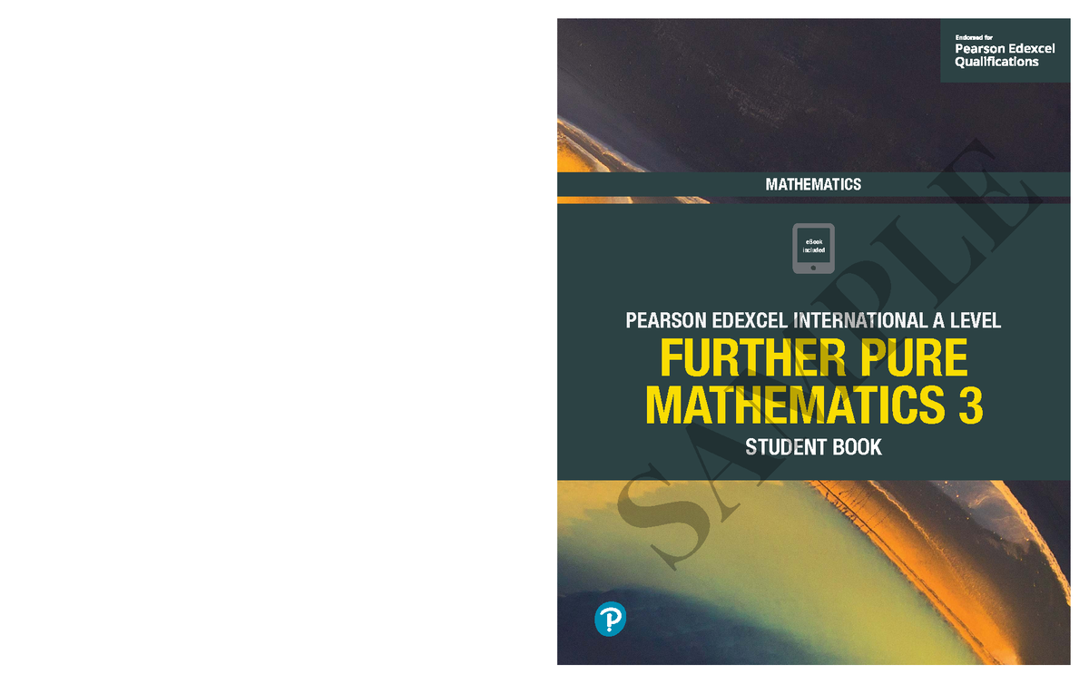 IAL Further Pure Mathematics 3 Student Book Overview and Resources ...