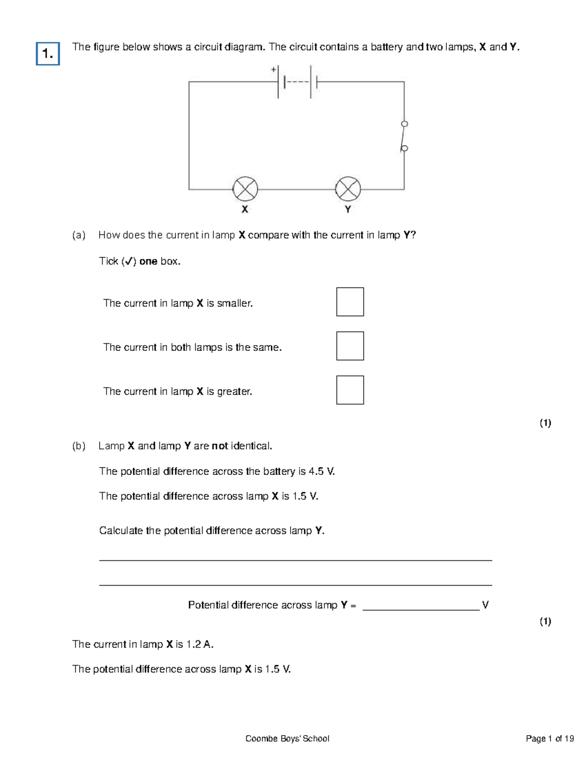 Physics Circuit Analysis: Current, Voltage, and Resistance (PHYS101 ...