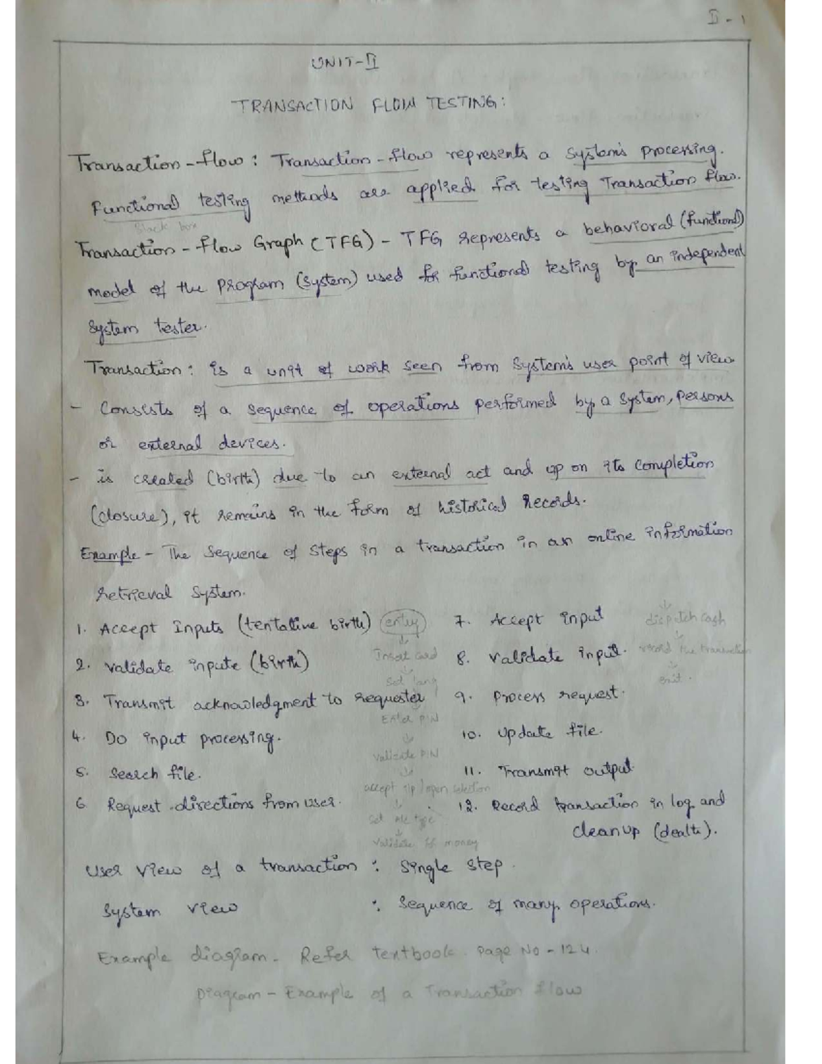 STM UNIT2 - Transaction Flow and Data Flow Testing Overview - Studocu