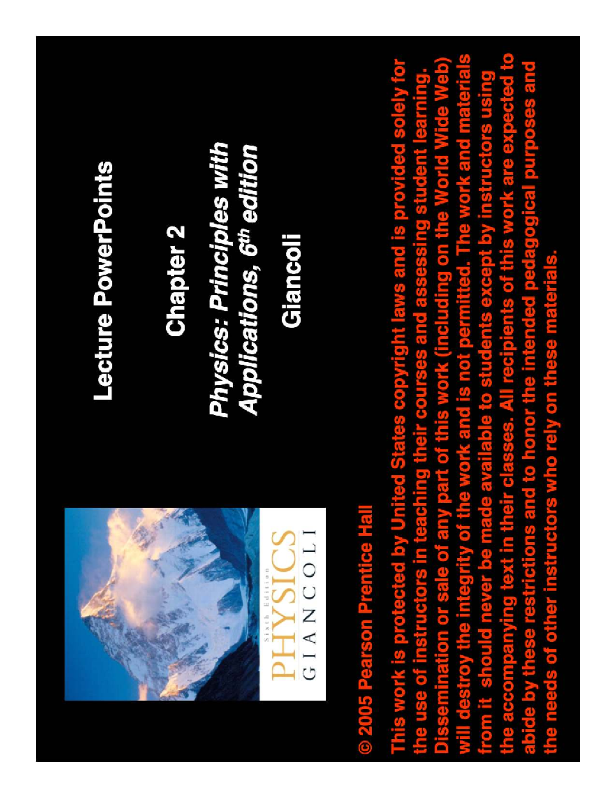 PHYS 121 Lecture PowerPoints: Chapter 2 - Kinematics in One Dimension ...