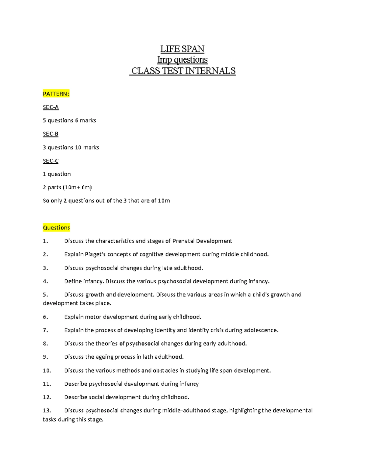 Life skills - Notes - Introduction to Life Skills: Definition Life ...