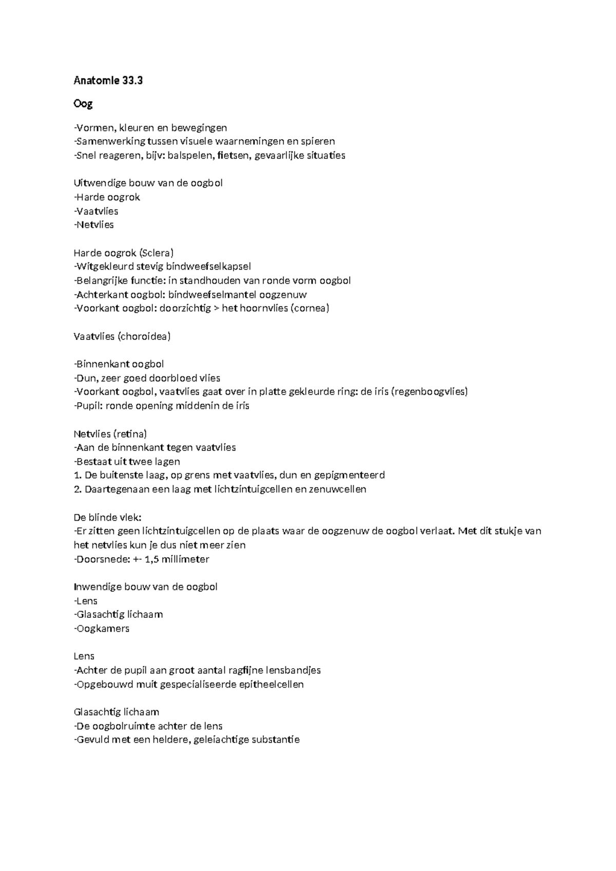 Zintuigen l Anatomie van het Oog en de Huid: Functies en Structuur ...