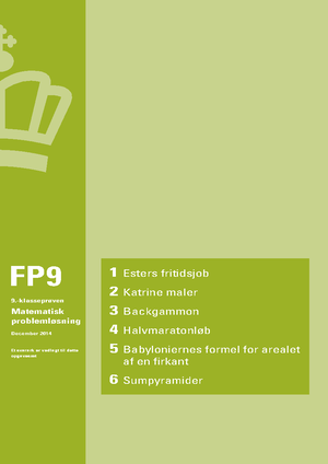 FP9 Matematik med hjælpemidler maj 2022 - Matematik FP Folkeskolens prøver Prøven med ...