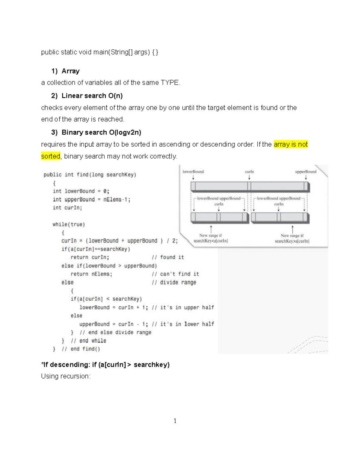Midterm Notes on Algorithms and Data Structures (CS101) - Studocu