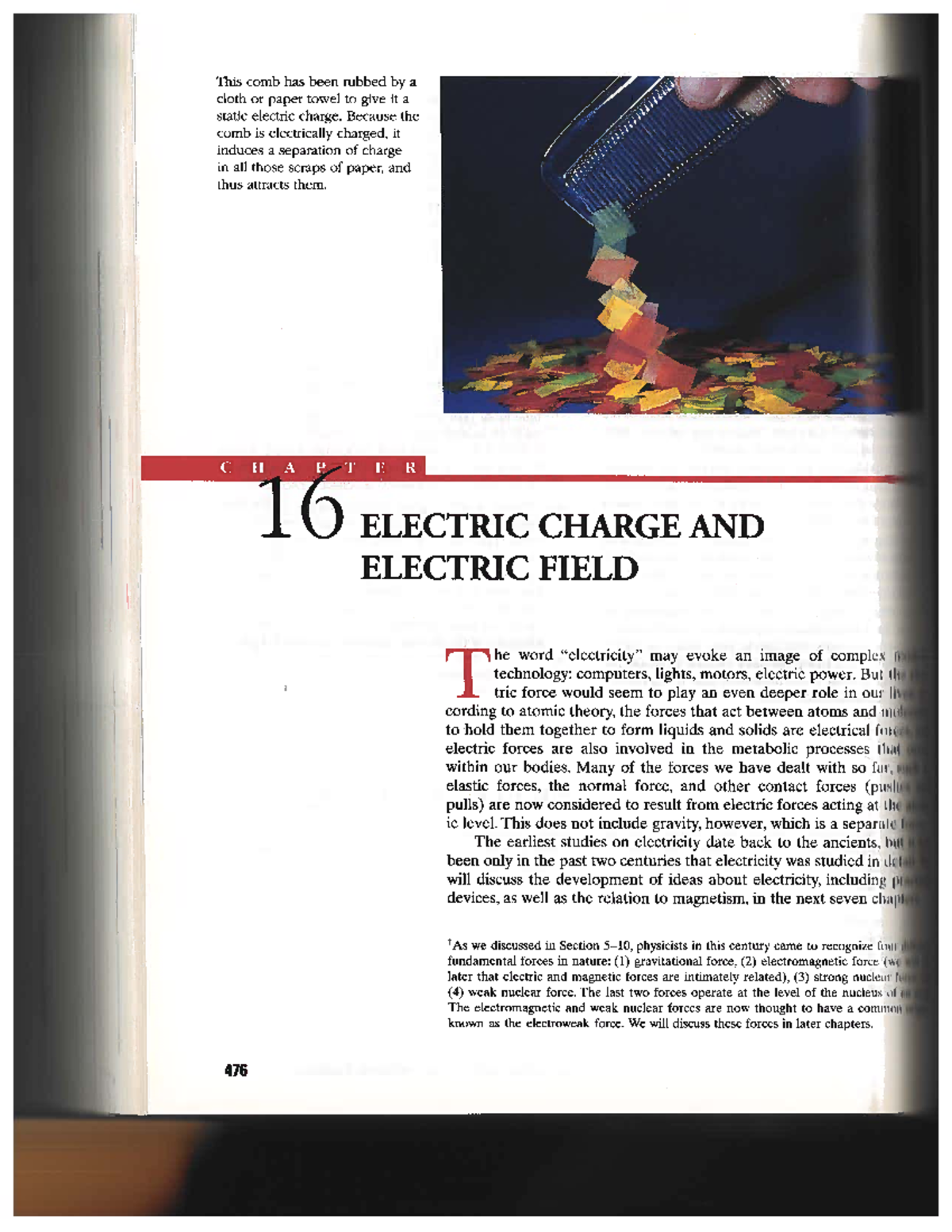 CHAPTER 16 ELECTRIC CHARGE AND ELECTRIC FIELD: A Detailed Overview - Studocu