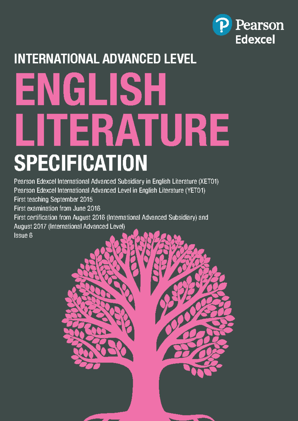 Pearson Edexcel International Advanced Level English Literature ...