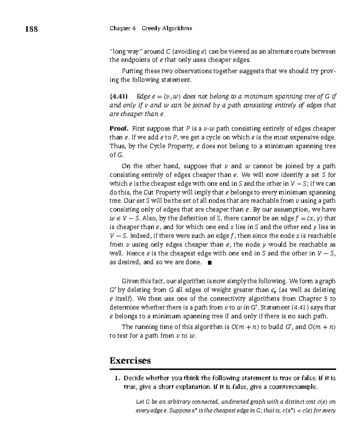 KT - Chapter 4: Greedy Algorithms Exercises and Solutions - Studocu