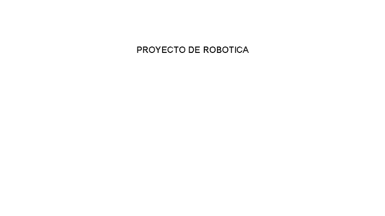 Proyecto de Robótica 1: Introducción a Python y Programación - Studocu